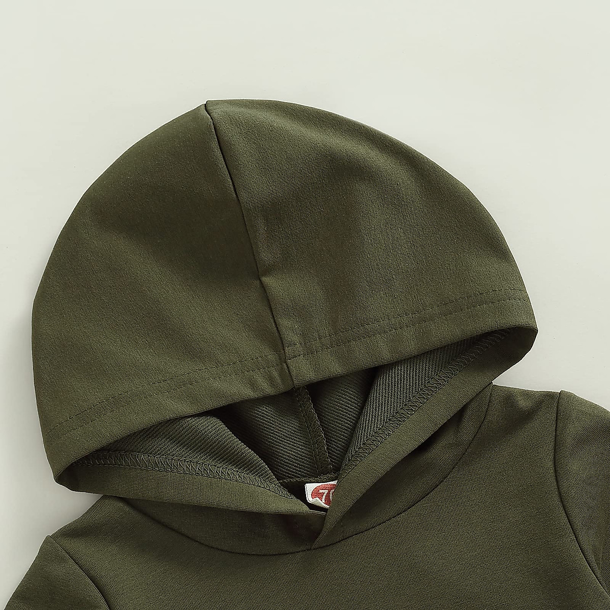 Toddler Baby Boy Fall Outfits Long Sleeve Hoodie Sweatshirt Tops Casual Pants Patchwork 2 Piece Winter Clothes Set (Army Green Patchwork, 18-24 Months)