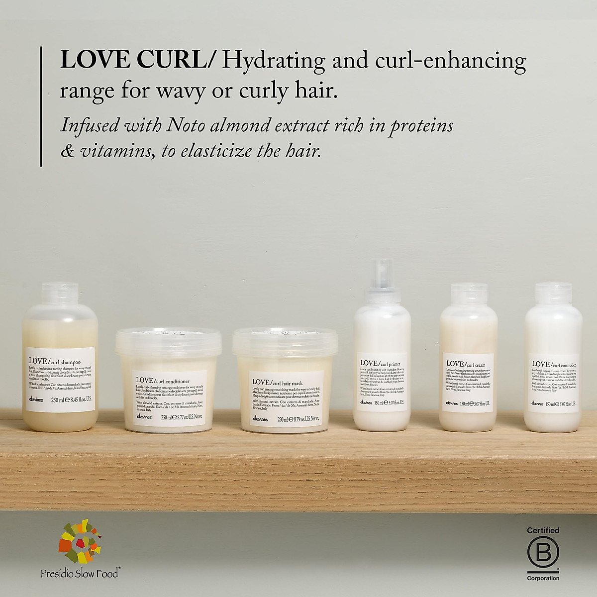 Davines LOVE Curl Cream, Weightless Curl Defining Leave-On Serum For Curly And Wavy Hair, Residue-Free Softness and Shine, 5.07 Fl Oz