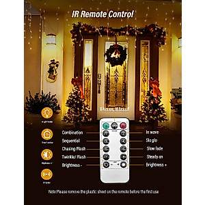 Mikasol Fairy String Lights, 1 Packs Led Fairy Lights Battery Operated Waterproof Copper Wire with Remote Control Fairy Lights for Bedroom. Firefly Lights Christmas Lights 8 Modes (16.4 ft/Warm White)