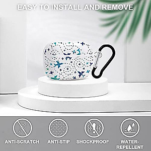 Airplanes Bluetooth Earbuds Case Cover Compatible for AirPods Pro Protective Box