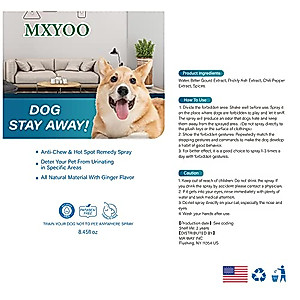 MXYOO Dog Stay Away Spray, Training Your Dog Where Not to Urinate, Training Corrector Pets Deterrent, Indoor & Outdoor Use, No More Marking