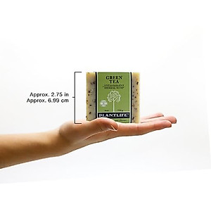 Plantlife Green Tea Bar Soap - Moisturizing and Soothing Soap for Your Skin - Hand Crafted Using Plant-Based Ingredients - Made in California 4oz Bar