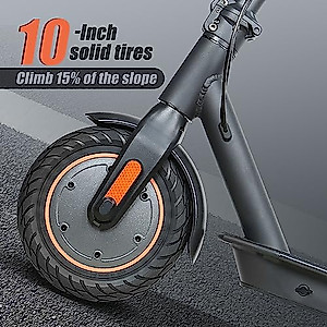 Greevego Electric Scooter, 10" Solid Tires, 500W Motor, Max Speed 20Mph, 17.5~19 Miles Long-Distance Battery Life, Adult Folding Commuting E Scooter, Dual Braking System & Smart APP