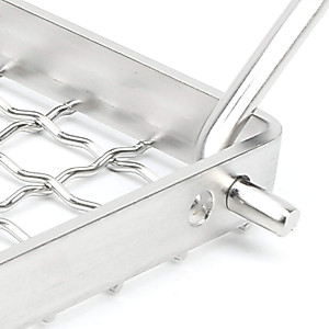 Portable Camping Grill Folding Grill Campfire Grill, 304 Stainless Steel Outdoor Grill Camping Cooking Portable Grill -Mesh Campfire Skillet Camp Grill with Carry Bag, for Barbecues/Picnics/Camping