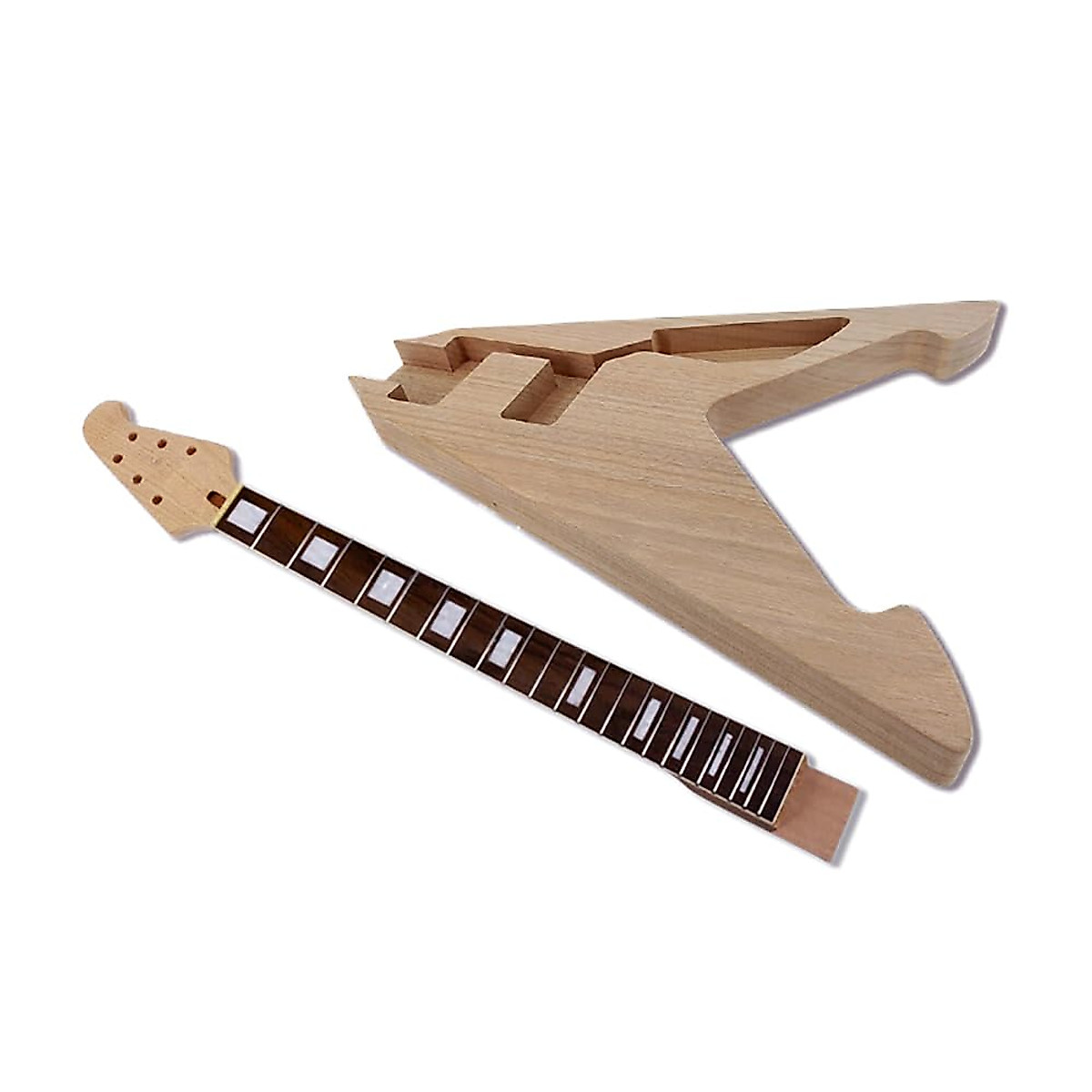 1set guitar Kit 22 Guitar Neck Guitar Body Mahogany Rosewood fine shape (Square inlay)