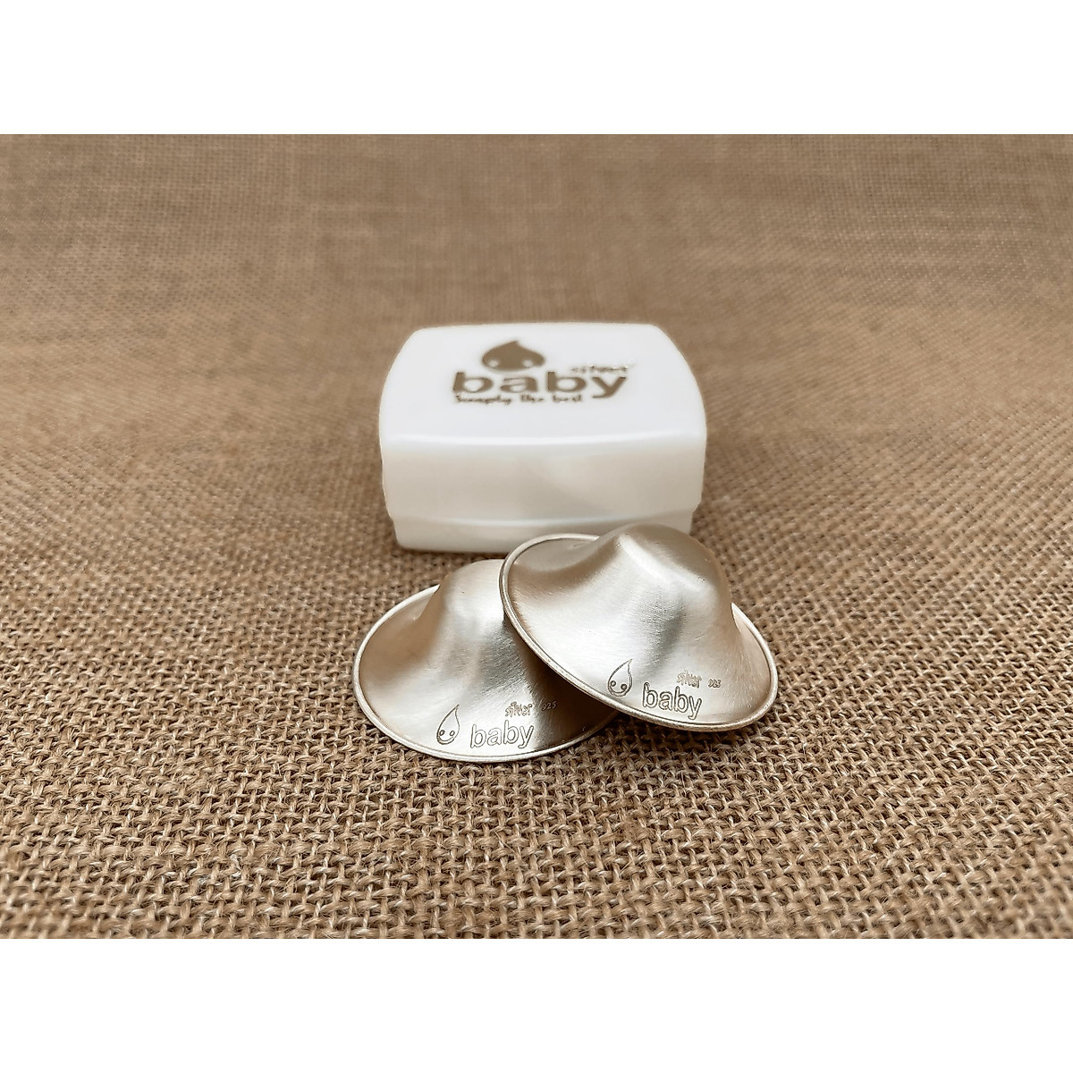 SILVERBABY Silver Nursing Cups, Silver Cups, Nipple Shields for Nursing Newborn, Nipple Guards, Nipple Covers Breastfeeding, Nipple Covers Breastfeeding, 925 Silver