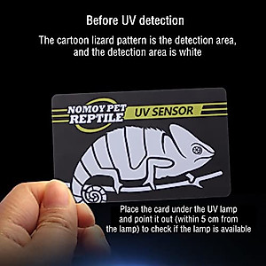 HEEPDD 5Pcs Quick Test UVB Sensor Cards, Reptile UV Tester Heating Lamp Photochromic UVB Card Indicator for UVA UVB Reptile Bulb Light Lamp