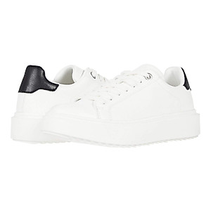 Steve Madden Women's Catcher Sneaker, White Black, 7