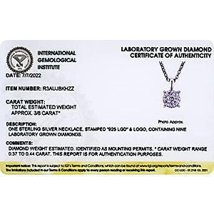 Amazon Collection 2/5 CT TW Lab Grown Diamond Cluster Round Solitaire Pendant on 18" + 3" Chain, Silver, One Size, (R3AUJBKHZZ)