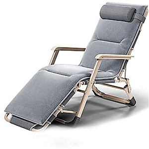 Lightweight Folding Deck Chair Zero Gravity Chair Adjustable Padded Seat Outdoor Lounge Reclining Patio Chair With Contour Pillow Multicolor Optional Sun Lounger Garden Chairs ( Color : Navy , Size :