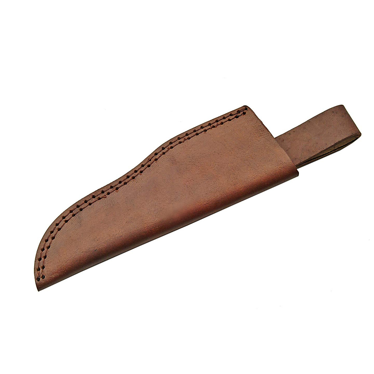 SZCO Supplies DM-1100 Damascus Stacked Leather/Olivewood Hunting Knife