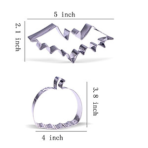 Large Halloween Cookie Cutter Set - 7 Piece - Stainless Steel