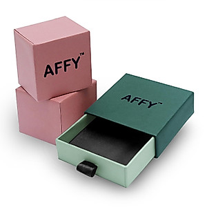 AFFY Infinity Heart Promise Ring Round White Cubic Zirconia Split Shank Jewelry for Women in 14K Rose Gold Over Sterling Silver Gift For Her Jewelry Ring Size-6.5