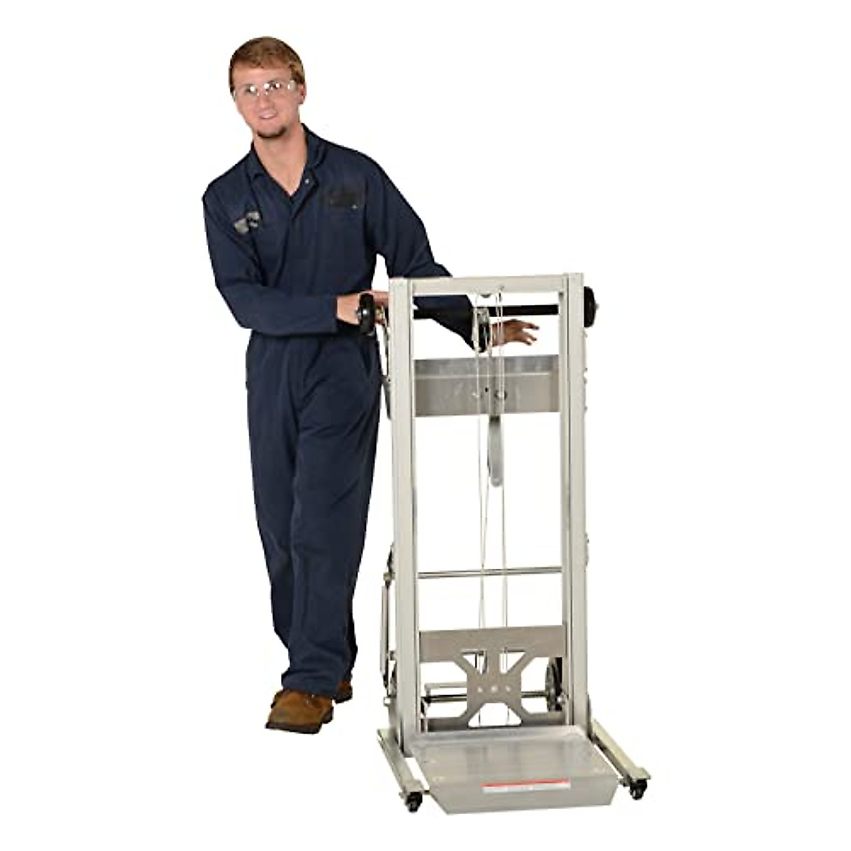 Vestil PALL-200 Aluminum Portable Load Lifter 32-7/16 in. x 12-1/8 in. x 44-15/16 in. 200 Lb. Capacity Silver