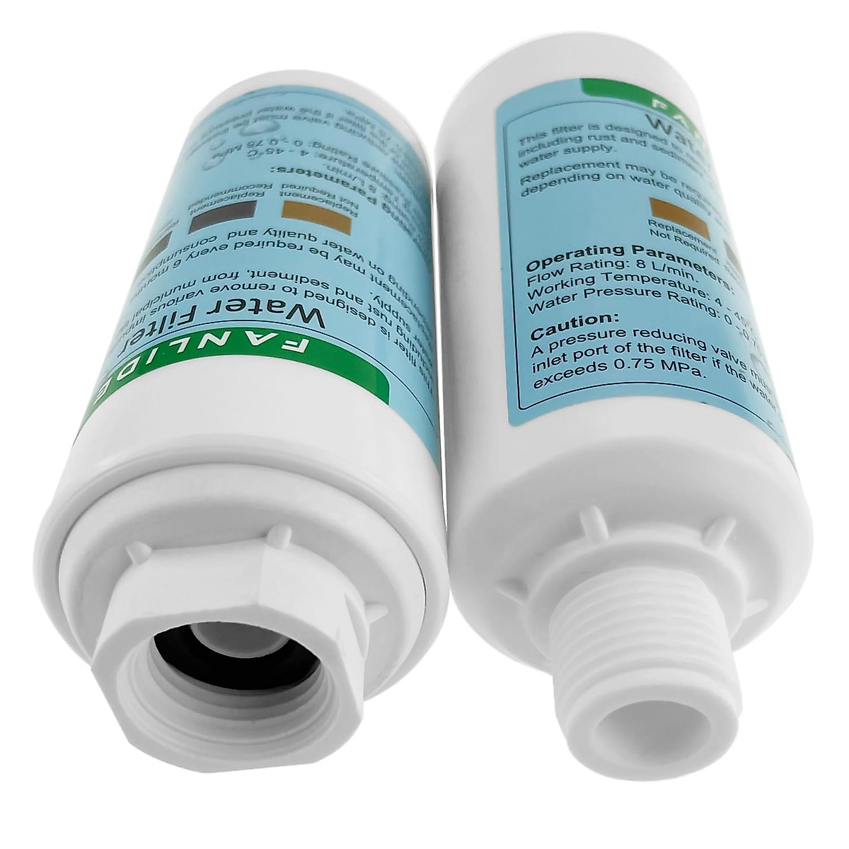 Bidet water filter for electronic bidet seats, Toilet water filter system, 1/2" Threads, 5pcs filters + 2pcs adapters, compatible with 1/2" 1/4" 3/8" Bidet water hose