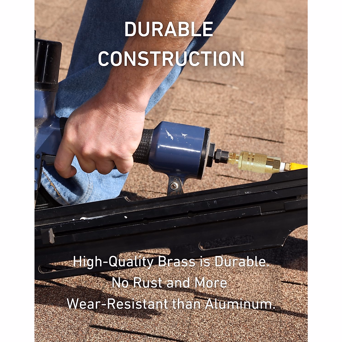 T TANYA HARDWARE Brass 1/4-Inch NPT Male Industrial Air Hose Quick Connect Adapter, Air Coupler and Plug Kit, Air Compressor Fittings, 10pcs (Male NPT)