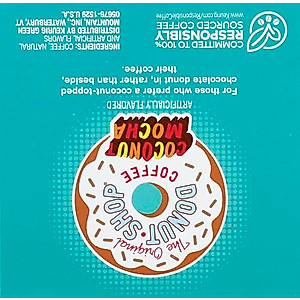 The Original Donut Shop Coffee,medium roast pods Coconut Mocha, 4.1 Ounce, 12 Count