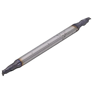 10 pcs Solid Carbide End Mills, Square Nose, Double End, TiAlN Coated, 3/32" Mill Diameter, 3/16" Length of Cut, 1-1/2" Overall Length, 2 Flute, Center Cutting