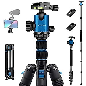 Tripod for Camera, 81" Camera Tripod Stand, 83 inches DSLR Tripods & Monopods, Heavy Duty Travel Tripod for Binoculars Laser Level Spotting Scope Telescope, Professional Complete Tripod Units