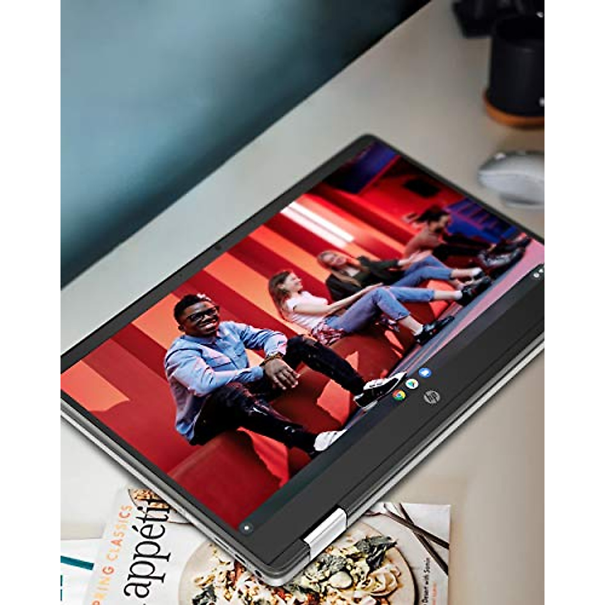 HP Chromebook x360 14a 2-in-1 Laptop, Intel Pentium Silver N5000 Processor, 4 GB RAM, 64 GB eMMC, 14" HD Display, Chrome OS with Webcam & Dual Mics, Work, Play, Long Battery Life (14a-ca0022nr, 2021)