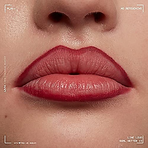 NYX PROFESSIONAL MAKEUP Line Loud Lip Liner, Longwear and Pigmented Lip Pencil with Jojoba Oil & Vitamin E - Goal Getter (Deep Raspberry)
