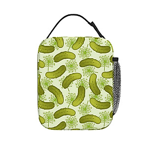 DICITNET Dill Pickles Lunch Box Reusable Insulated Lunch Bag Ladies Men's Lunch Box Suitable for Camping Office School