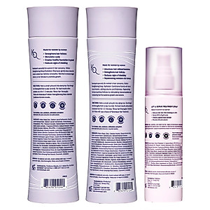 Keranique Hair Growth Products Set 2% Minoxidil Hair Regrowth Treatment for Women - Deep Hydrating Shampoo and Conditioner - Hair Thickening & Volumizing Spray - Hair Loss Treatment System - Full Kit