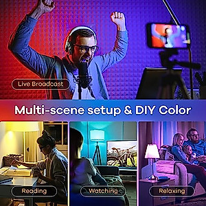 Linkind Matter WiFi Smart Light Bulbs Work with Apple Home, Siri, Google Home, Alexa, SmartThings, RGBTW Color Changing Light Bulbs Music Sync, Mood Lighting, 2.4Ghz WiFi Only A19 E26 60W 800LM 3 Pack