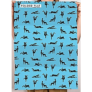 CENTRAL 23 Anniversary Wrapping Paper - Funny Rude Gift Wrap for Wife Husband or Partner - Bridal Shower Wrapping Paper for Women - Comes with Fun Stickers - Made in the UK