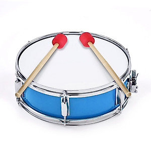 Murtenze 2Pack 12.8" Bass Drum Mallet Drum Stick, Wool Felt Head Mallets Percussion Instrument Band Accessory (Red)