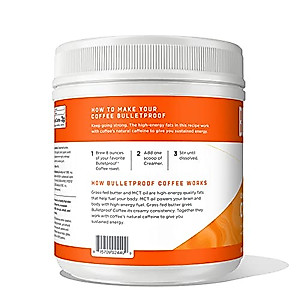Bulletproof Original Creamer, 14.8 Ounces, Keto Coffee Creamer with MCT Oil and Grass-Fed Butter