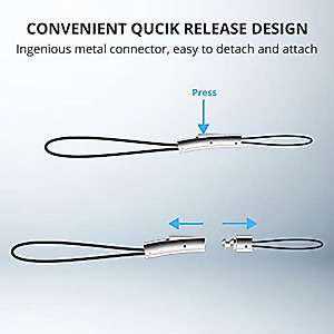 SUPMEGA Lanyard for AirPods Pro 2, Detachable Lanyard Loop with Quick Release Button, Small Finger Strap Compatible with AirPods Pro 2nd Generation Case - 2 Lanyards with Different Lengths
