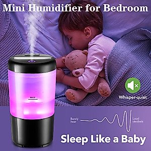 One Fire Car Diffuser Mini Humidifier,Portable Humidifiers Small Car Humidifier,7 Colors Desk Humidifier Car Essential Oil Diffuser,Mini Diffuser for Car Scent Diffuser,USB Travel Humidifiers Diffuser