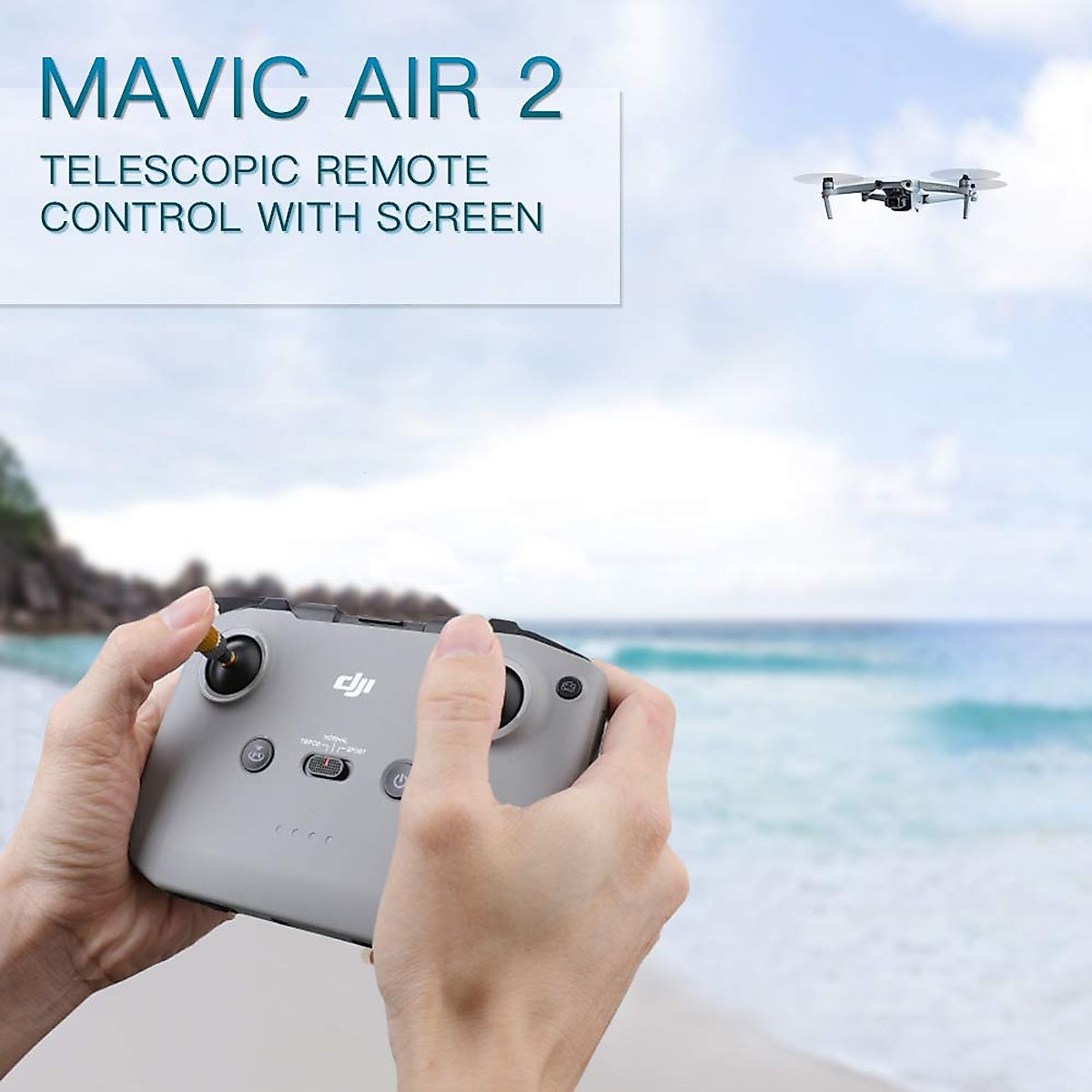 RCGEEK Mavic Air 2 2S / Mini 2 Controller Joystick Telescopic Controller Grip Thumbsticks Replacement Accessories Lengthen Design Reach More Operation Angle for DJI Smart Controller, 2 Pack