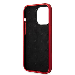 CG MOBILE TUMI Phone Case for iPhone 14 Pro in Red with Black Logo, HC Liquid Silicone Smooth & Anti-Scratch Protective Case with Easy Snap-on, Shock Absorption & Signature Logo