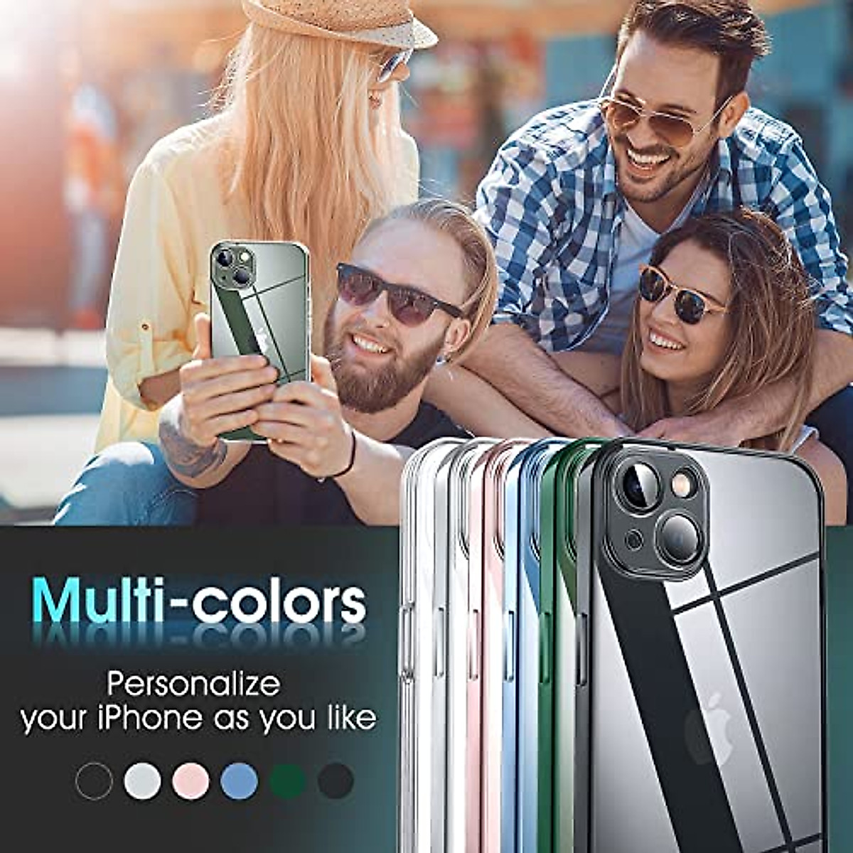 Supdeal Crystal Clear Case for iPhone 13 Mini, [Not Yellowing] [Camera Protection] [Military Grade Drop Tested] Transparent Shockproof Protective Phone Case Soft Silicone Slim Cover, 5.4", Transparent