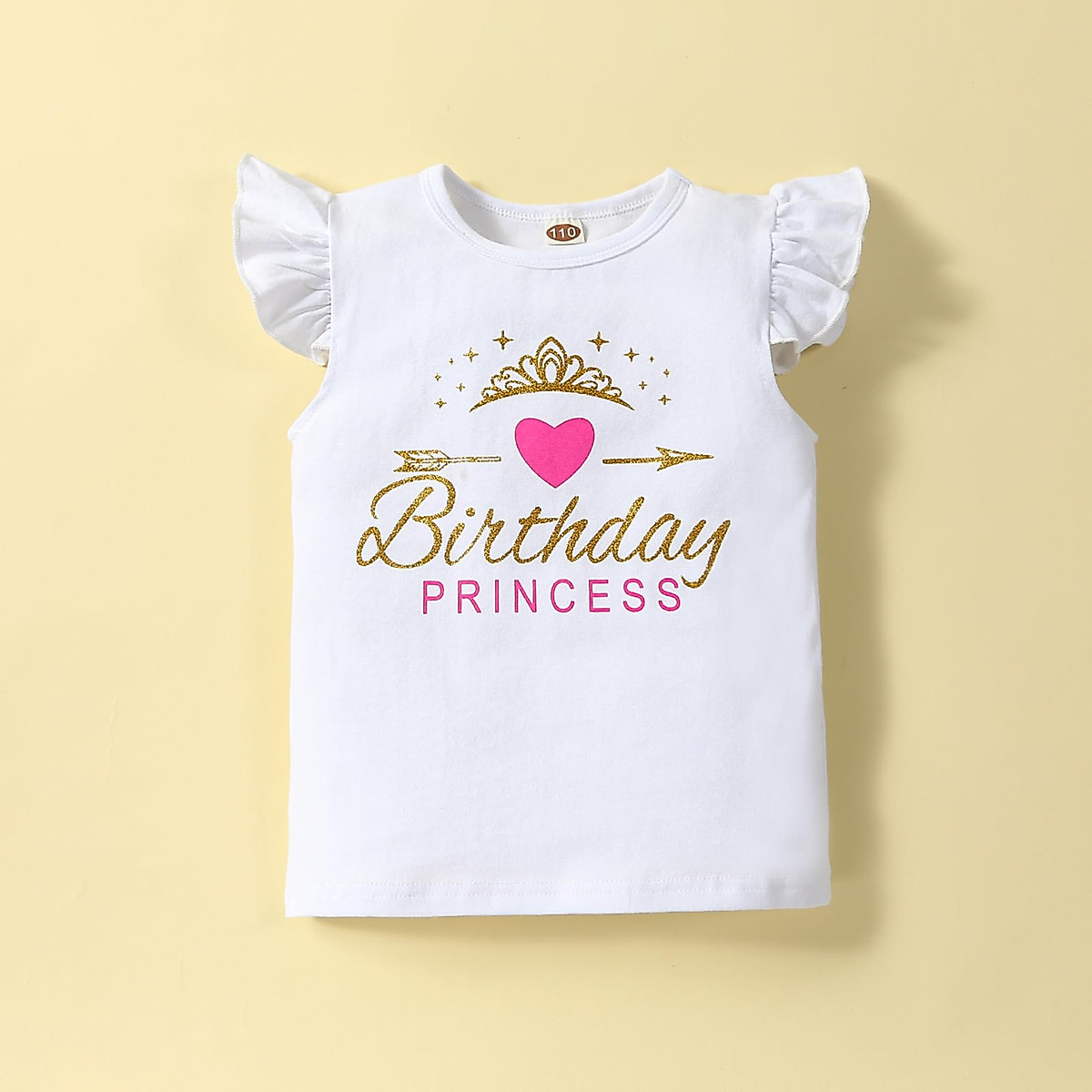 Toddler Kids Baby Girls Birthday Princess Party Outfits Dress Ruffle Tshirt Sleeveless Vest Summer Top+ Sequins Polka Dot Mesh Tutu Skirt 2PCS