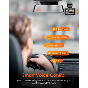 [ Bundle-4 Items: Vantrue E2 2.7K Dash Cam + Vantrue 512GB SD Card + Hardwire Kit+CPL ] 2.7K + 2.7K Dash Cam Front and Rear, Buffered Parking Mode, Night Vision, GPS, Voice Control