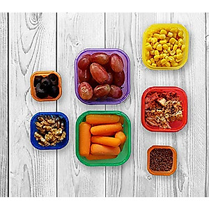 21 Day Portion Control Containers Kit - Nutrition Diet, Multi-Color Coded Weight Loss System. Complete Guide + PDF Planner + Recipe eBook and Tape Measure - BPA Free - 14 PC Labeled