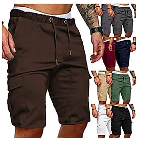 Andongnywell Men's Gym Workout Shorts Weightlifting Squatting Training Bodybuilding Jogger with Pocket (Dark Grey,3X-Large)