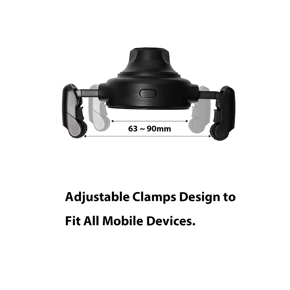 JOWUA 480° Rotation Car Mount with Wireless Charging 10w for Tesla Model 3 & Model Y, Compatible with Phone 13 Pro Max, iPhone 13 Pro and Other 4.7-6.5'' Smartphones