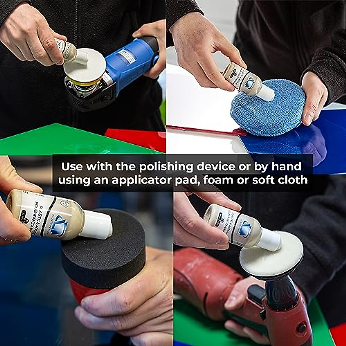 Glass Polish 14017 Plastic & Acrylic Polishing Compound for Professional High-Gloss Micro Finishes - 1.7oz