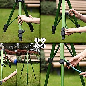 Twinkle Star Impact Sprinkler on Tripod Base, Quick Connector and Product Adapter Set, 360 Degree Coverage, 2 Pack