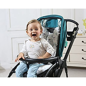 Baby Seat Pad Liner for Stroller–Soft and Breathable，3D Air Mesh Cotton Universal Baby Stroller Cushion (Black Bear)