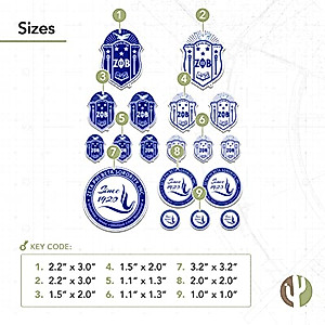 Zeta Phi Beta Sticker Sheet Decal Laptop Water Bottle Car (Full Sheet - 3 Logos)