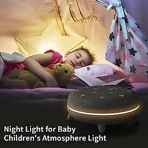 iHoven Portable Sound Machine, White Noise Sound Machine with Night Lights 7 Soothing Natural Sounds Sleep Timer Rechargeable Bluetooth Spearker for Adults Baby Kids Sleeping Relaxation