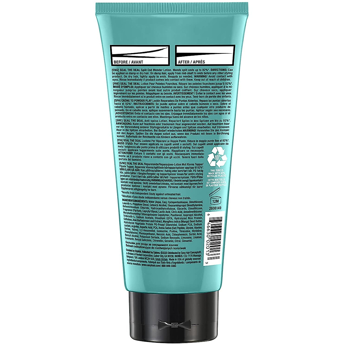 SexyHair Healthy Seal the Deal Split End Mender Lotion, 3.4 Oz, Mends Split Ends, All Hair Types
