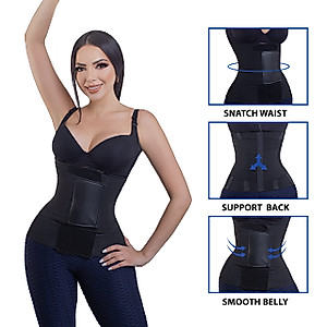 Silueta Perfecta Faja Colombiana tipo Reloj de Arena moldeadora y reductora ideal para el entrenamiento diario y uso cotidiano (Medium), Black