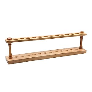 EISCO Wooden Test Tube Rack - Holds 12 Tubes up to 22mm Diameter - Test Tube Holder, Crochet Hook Stand, Spice Rack
