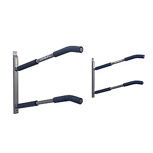 Glacik G-62L Wall Mount Storage Rack for 2 SUP, by Sparehand Paddlesports - Skateboard Wall Mount and Surfboard Rack for Garage Organization - Indoor and Outdoor Wall Hanger Rack